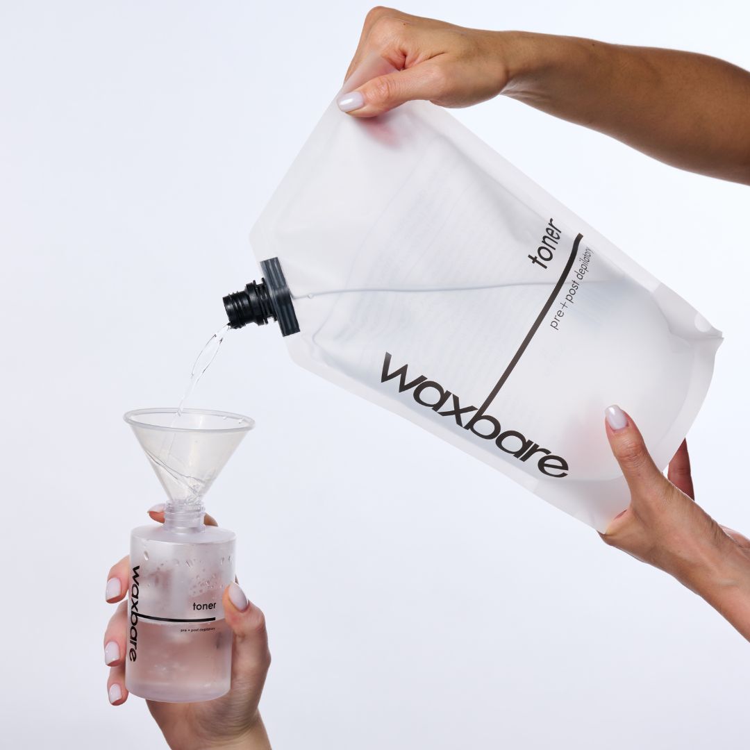 PRE/POST DEPILATORY TONER: REFILL POUCH 1L – WAXBARE
